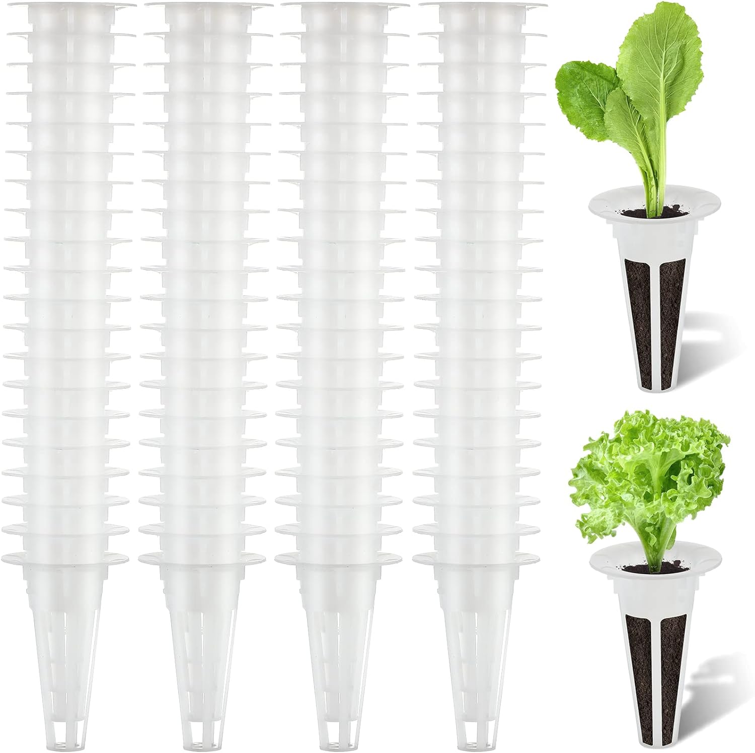 400 Pack Grow Baskets White Replacement Seed Growing Baskets Review ...