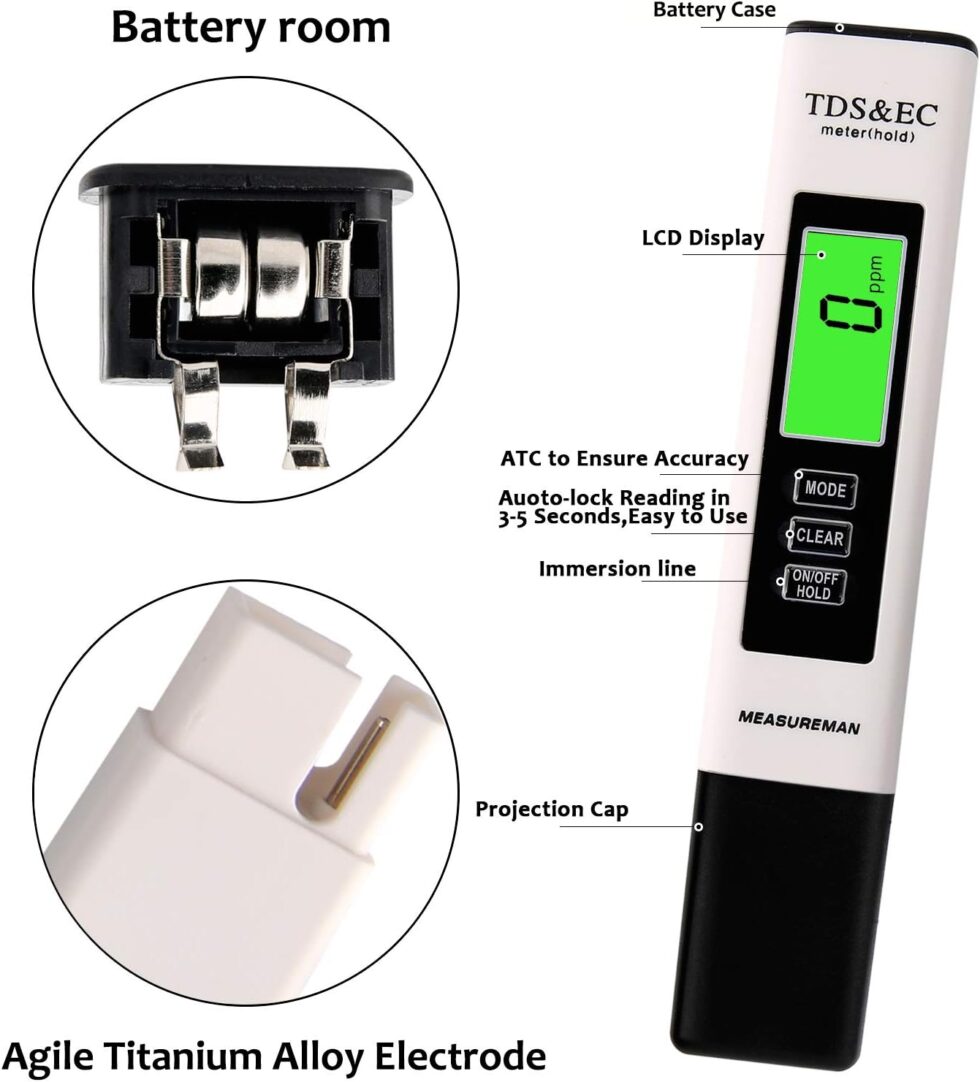 MEASUREMAN 0-9999ppm TDS Meter Review - Hydroponic Gardening