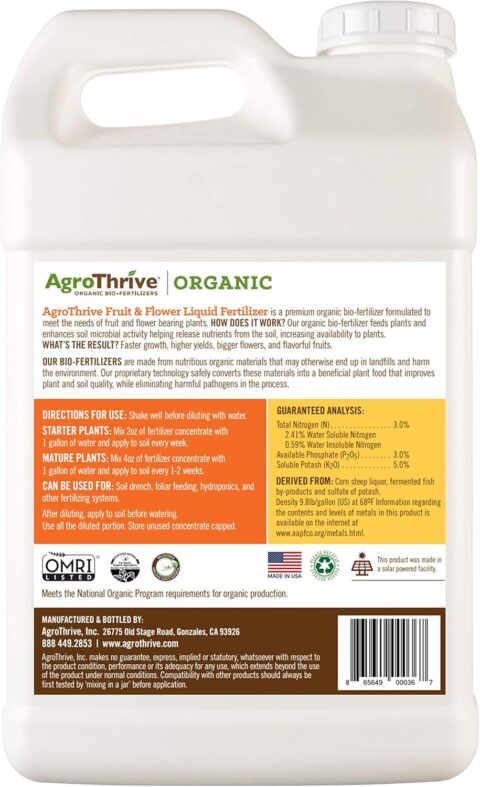 AgroThrive Fruit and Flower Organic Liquid Fertilizer Review ...